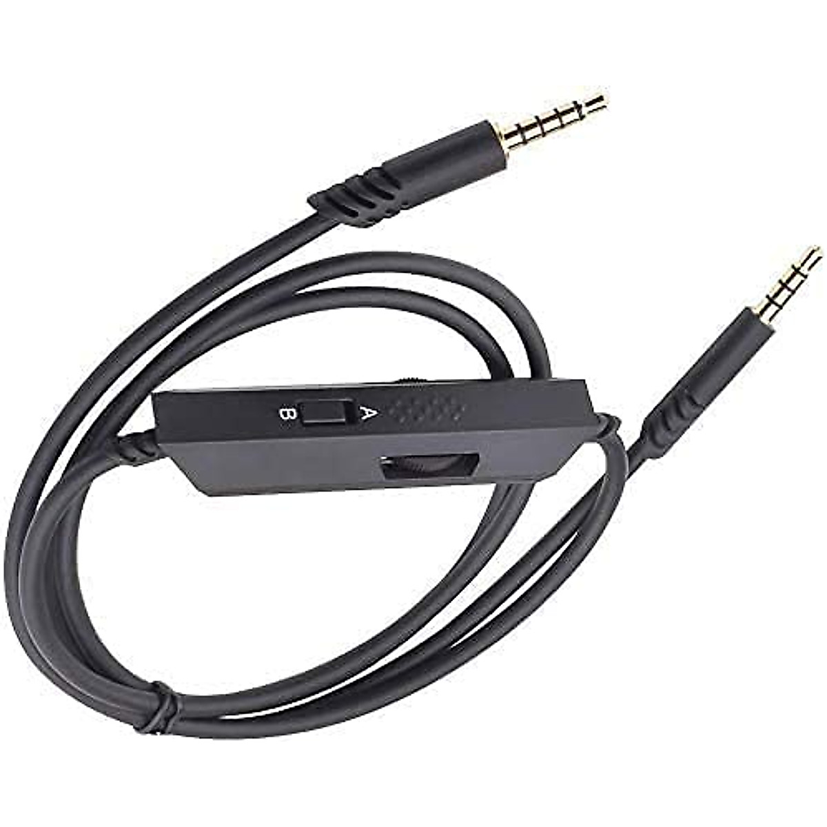 Adhiper A50 Replacement Cord Inline Mute Cable, Headsets Cord Audio Headset Cable for Astro A10 A30 A40 A50 G633 G933 Gaming Headphones, for Xbox One PS4 PC Gaming Mobile MixAmp (Black)