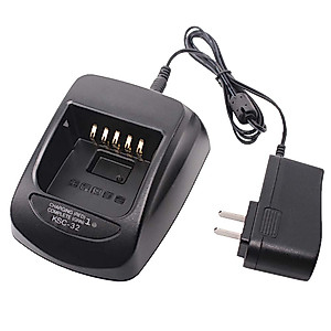 KSC-32 Charger with KNB-33L 2000mAh Li-ion Battery Compatible for TK2180 TK3180 TK5210 TK5310 TK5410 NX-410 NX-411