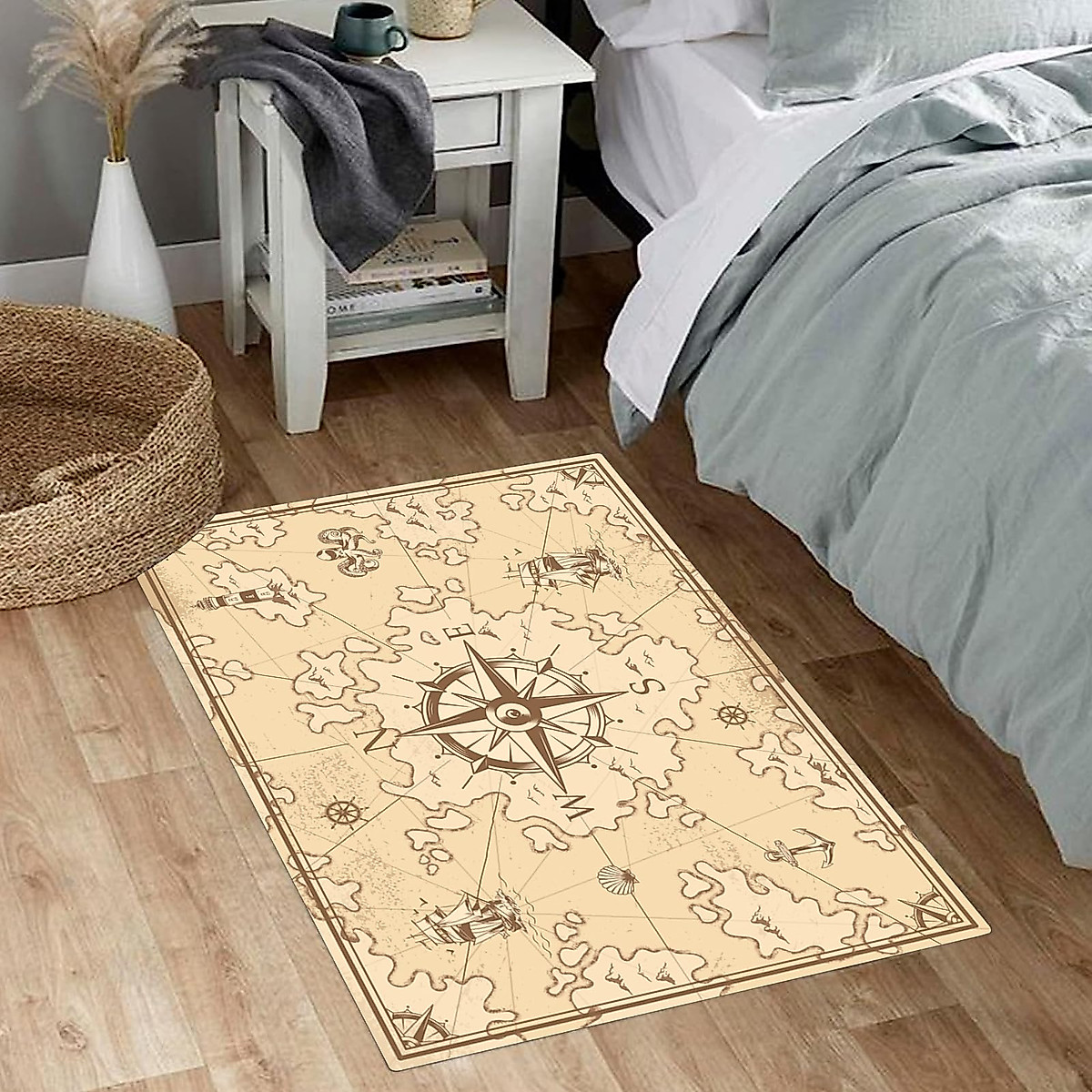 Pumpkins and Flying Bats Fluffy Rugs for Bedroom, 3x4ft Shaggy Fuzzy Bedroom Rug Carpet,Thick Area Rugs for Living Room - Imitation Cashmere