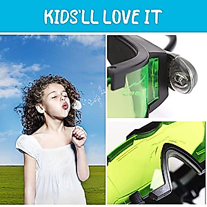 AGM Kids Night Vision Goggles, Adjustable Spy Gear Night Mission Goggles with Flip-Out Lights Green Lens
