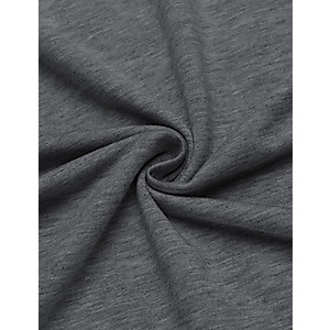 COOFANDY Men's Workout Hoodie Short Sleeve Hoodie Sweatshirts Gym Muscle Tee Cotton Hooded T Shirt with Pocket Dark Grey