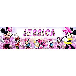 Minnie Mouse #2 - Personalized Birthday Name Poster with Custom Name On it, Border Mat and Frame Options