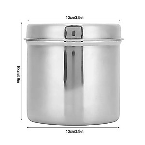 Bathroom Vanity Organizer Stainless Steel Cotton Ball Cup Jar Container Storage Organizer Canister with Lid Bathroom Vanity Storage Organizer Apothecary Canister Jar Holder for Home Hospital Use