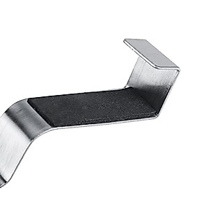 Over The Cabinet Towel Bar, Over Door Drawer Towel Hanging Rack Modern Kitchen Washcloth Hanger, Stainless Steel No Drilling Towel Holder for Bathroom, Kitchen (9.06 x 2.17 x 0.98 inch -Silver)