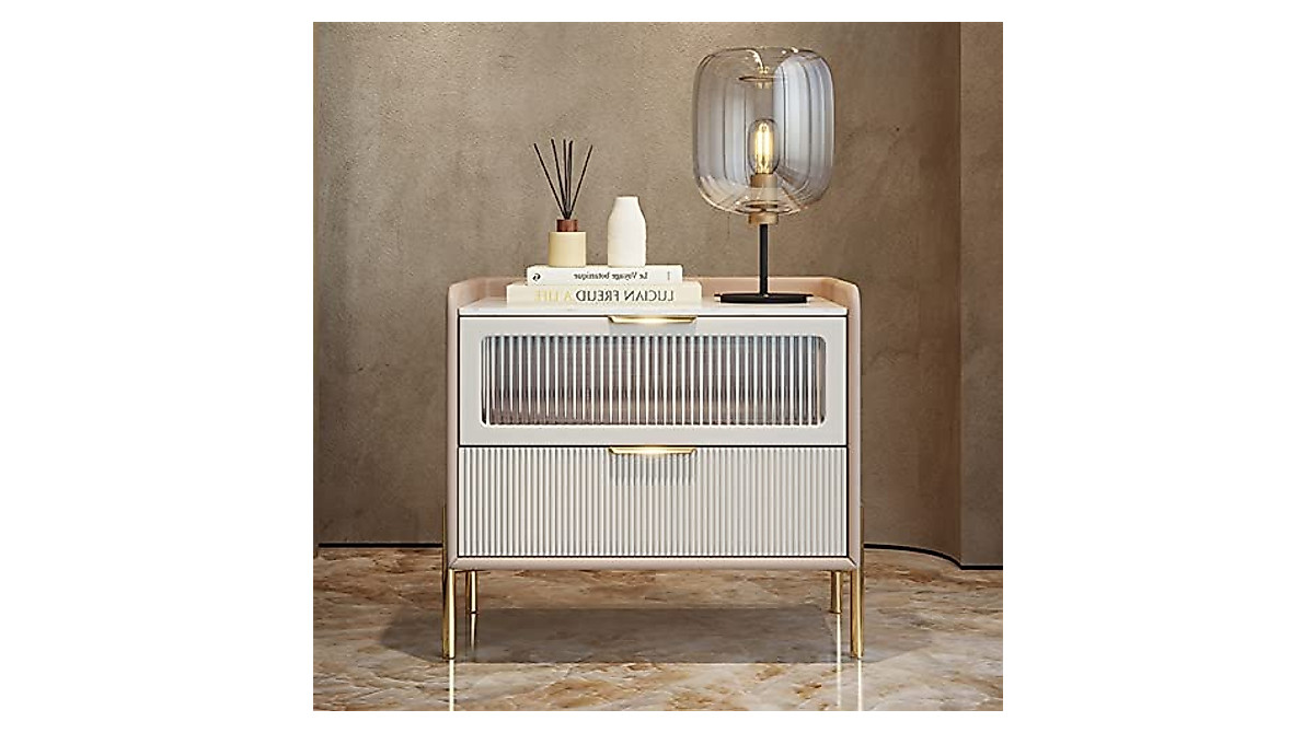 YUZZI Bedroom Table Bedside Cabinet - Stylish Smart Storage Solution