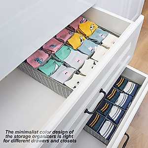 GRANNY SAYS Bundle of 3-Pack Trapezoid Closet Storage Bins & 2-Pack Socks Storage Organizers