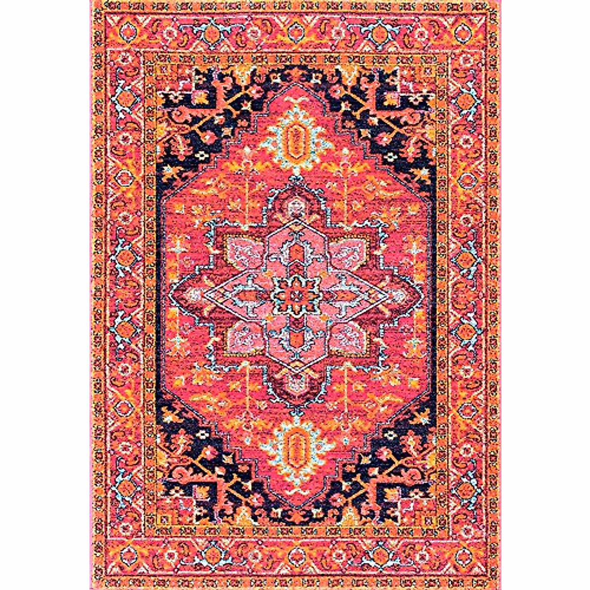 nuLOOM Persian Vonda Area Rug, 6' 7" x 9', Pink