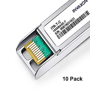 INVAXON 10Pack 10/100/1000BASE-T Copper SFP for GLC-T GLC-TE SFP-GE-T RJ45 Copper SFP Transceiver Module up to 150m