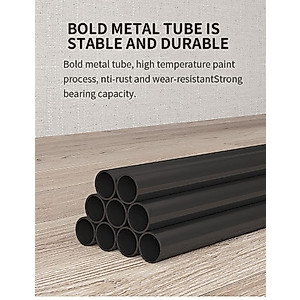 Nyehiret Metal Free-Standing Garment Rack，Storage Organizer for Bedroom Clothes Garment Rack with Shelves，Hanging Rod and Storage Box, Black