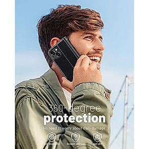 OCASE Compatible with iPhone 15 Wallet Case, PU Leather Flip Folio Case with Card Holders RFID Blocking Kickstand [Shockproof TPU Inner Shell] Phone Cover 6.1 Inch 2023, Black