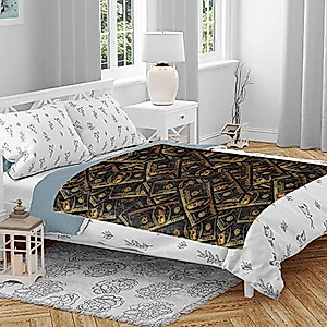 GUBIYU Black Gold 100 Dollar Bill Print Flannel Blankets Lightweight Soft Cozy Fuzzy Bed Blanket Throw Polyester Money Pattern Decorative Blanket for Sofa Couch Bed Chair for Men Gift (30 x 40 Inches)