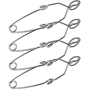 MEETOOT 4pcs Steel Wire Test Tube Clamp 145mm Fit for 5-40mm Tube for Laboratory Experiment Testing Holder Tool