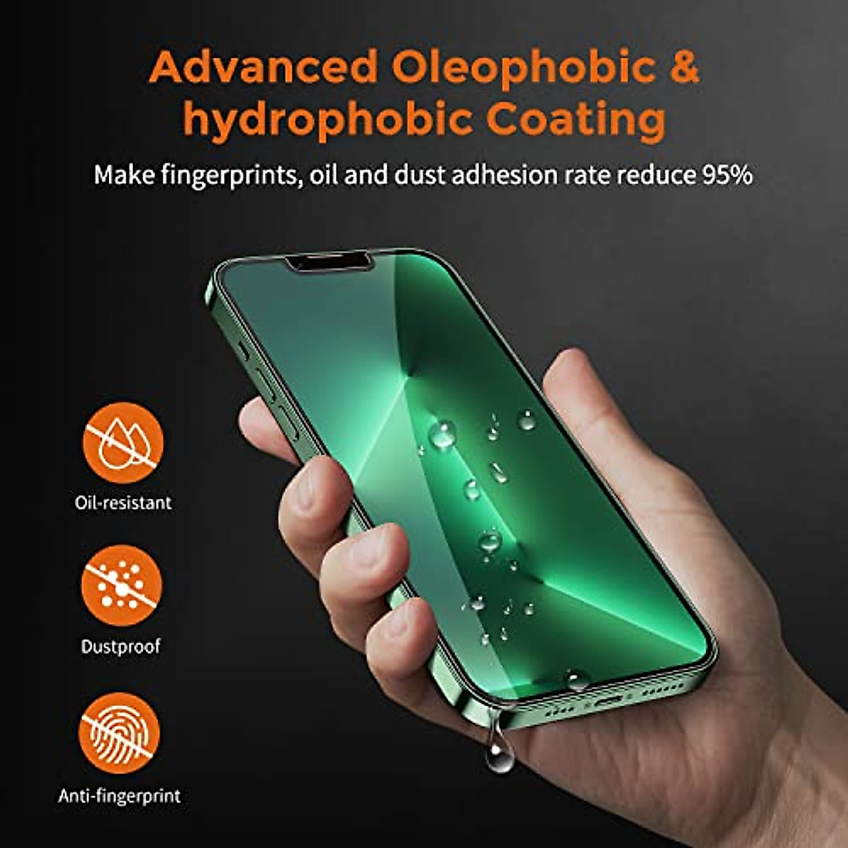 UNBREAKcable 3-Pack Screen Protector for iPhone 13 Pro Max/iPhone 14 Plus, Double Shatterproof Tempered Glass [Easy Installation Frame] [9H Hardness] [99.99% HD Clear] for iPhone 6.7 inch