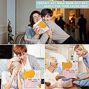 Get Well Soon Gifts for Women, Care Package Get Well Gifts Baskets for Women Her Mom, Self Care Gifts for Sick Friends, Feel Better Gift Sympathy Gifts Thinking of You Stress Relief Gift Set for Women