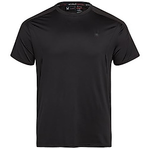 Spyder Men's Athletic T-Shirt - 2 Pack Dry Fit Short Sleeve Performance Sports Tee (S-XL), Size Large, Black/Grey