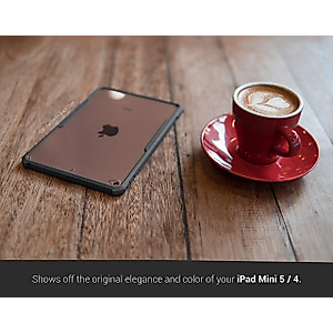 TineeOwl iPad Mini 5/4 Ultra Slim Clear Case, Flexible TPU, Absorbs Shock, Lightweight, Thin (Black)