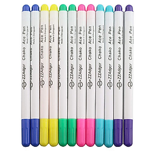Disappearing Ink Fabric Marker Pen for Sewing Art Washable Art and Lettering 12PCS 6 Color Vanishing Air Erasable Pen