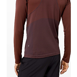 Lululemon Mens Metal Vent Tech 1/2 Zip Long Sleeve Shirt (Magma/Sequoia, XXL)