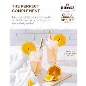 READYWISE - Simple Kitchen, Orange Drink Mix, 86 Servings, Healthy, Powdered Drink Mix, Healthy Drinks, Emergency Food Supply, 10 Can