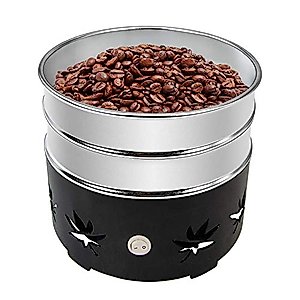JIAWANSHUN 1.1lb Coffee Bean Cooler Electric Coffee Beans Cooling Machine No Chaff for Home Coffee Use (110V, black)