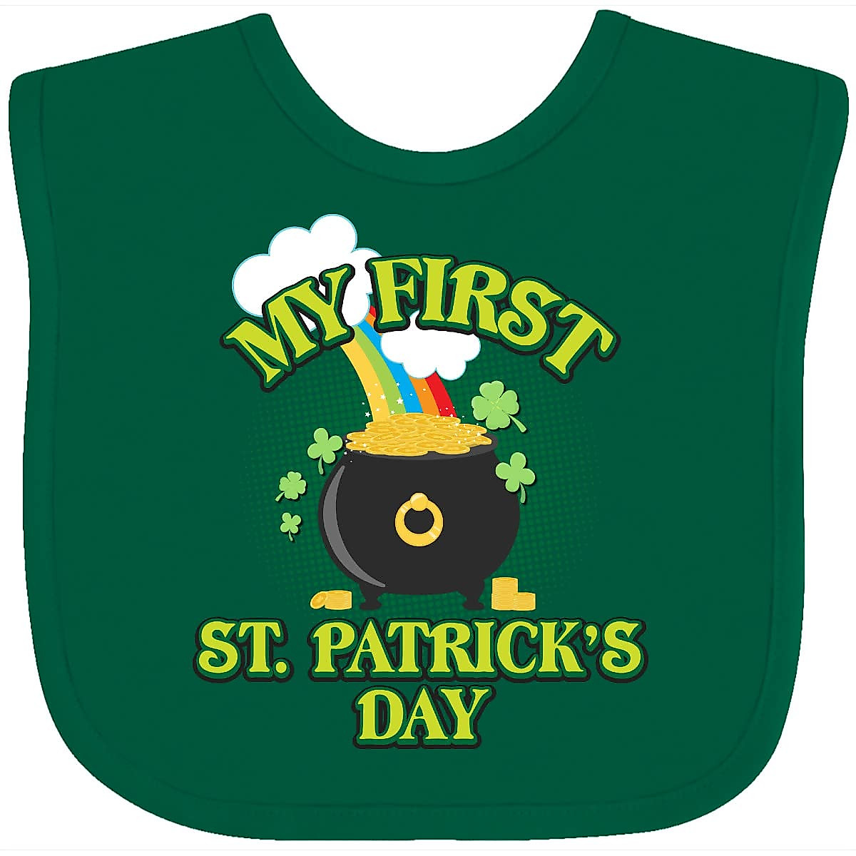 inktastic My First St. Patrick's Day Baby Bib Green 20d31