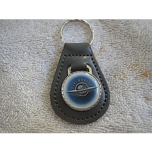 1930's 1940's 1950's OLDS WORLD VINTAGE LOGO LEATHER KEYCHAIN - GREY