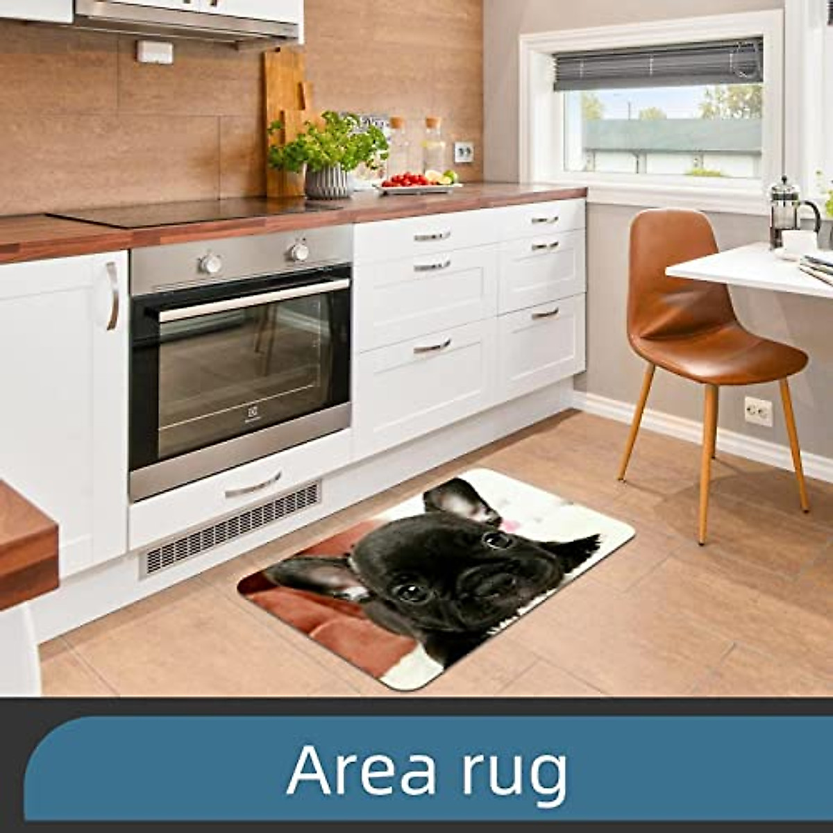 VBFOFBV Kitchen Rug Mats, Soft Kitchen Mat Anti Slippery Machine Washable, Animal French Bull Dog