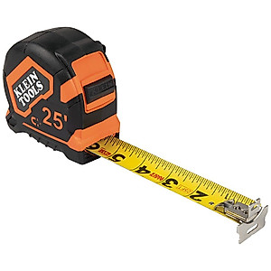 Klein Tools 935RB Level, 8-Inch Torpedo Level & 9225 Tape Measure, Heavy-Duty Measuring Tape with 25-Foot Double-Hook Double-Sided Nylon Reinforced Blade, with Metal Belt Clip