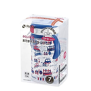 Richell Aqulea Outing Straw Mug 320ml Navy