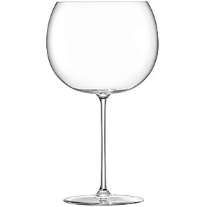 LSA Borough Balloon Glass Set in Clear for Gin, Tonic and Rosé - Drinking Glasses with Generous Bowl and Narrow Stem - 23 oz Drinkware - Pack of 4
