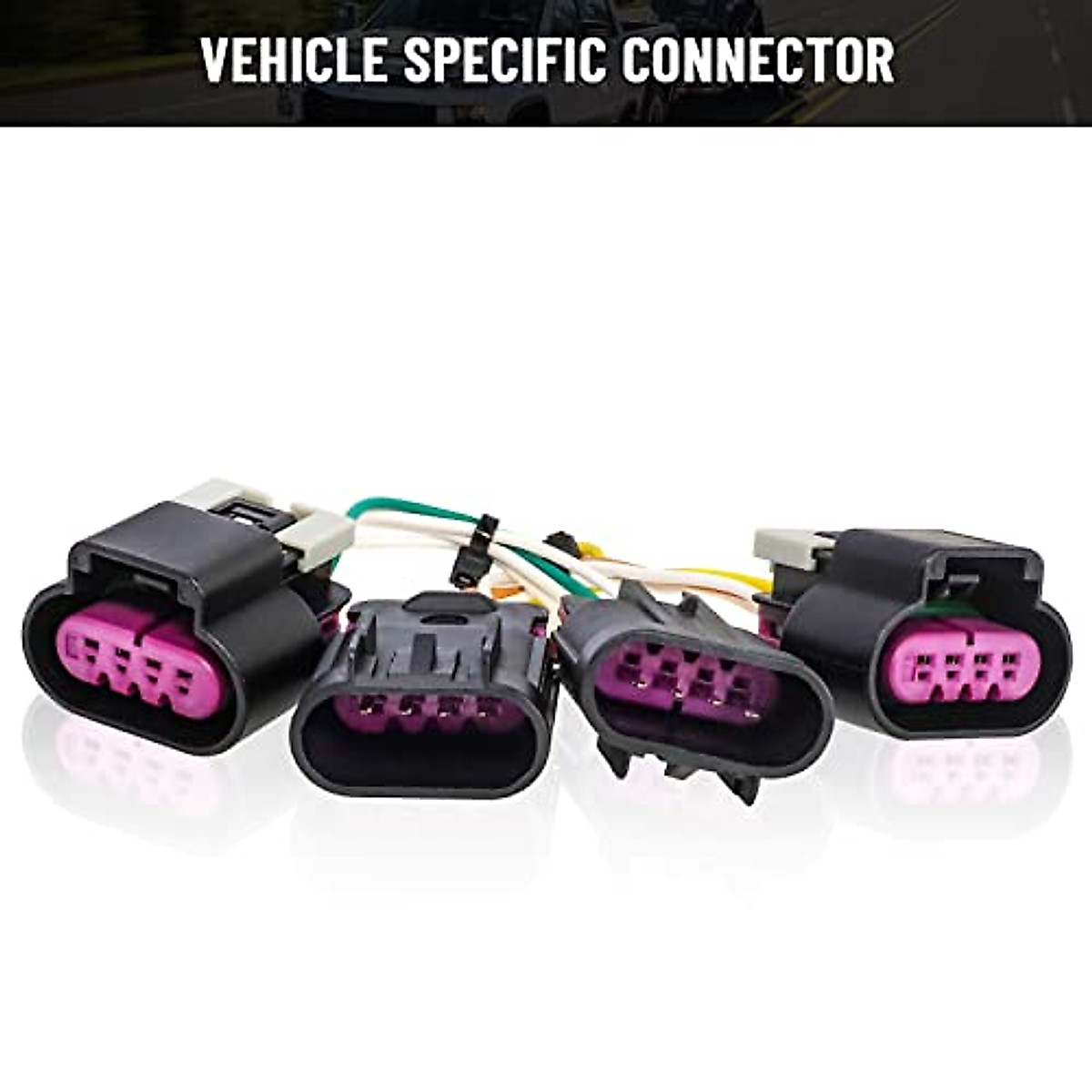 MECMO 4 Pin Trailer Wiring Harness for 2010-2017 GMC Terrain/Chevrolet Equinox, Plug-in Simple Custom-Fit T-Connector Equinox & Terrain 4 Pin Trailer Hitch Wiring