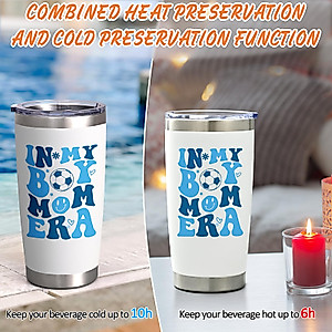 Gusgopo Boy Mom Gifts - 20 Oz In My Boy Mom Era Tumbler Set, Stainless Steel Mother Cup for Women Her