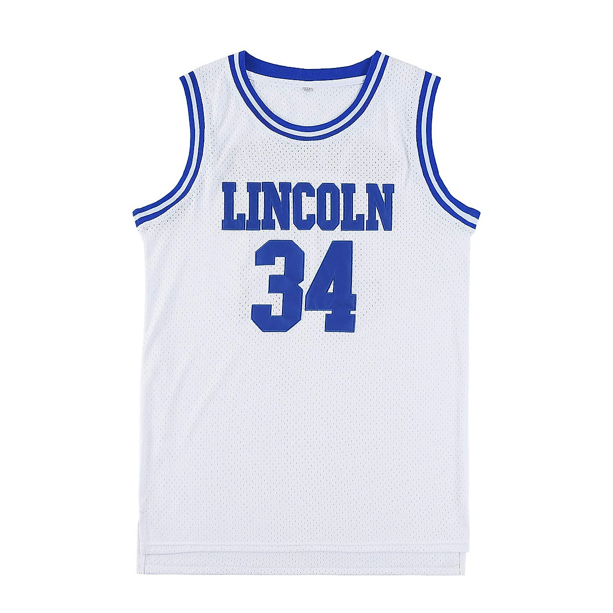 COMTOP Mens Lincoln #34 Jesus Shuttlesworth High School Movie Basketball Jersey for Adult White L