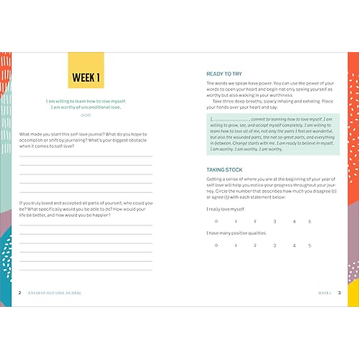 A Year of Self Love Journal (A Year of Reflections Journal)