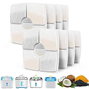 SAMANIJA 8-Pack Cat Water Fountain Filter Replacement Filters, Compatible with Veken 84oz/2.5L Pet Fountain Cat Water Fountain Dog Water Dispenser