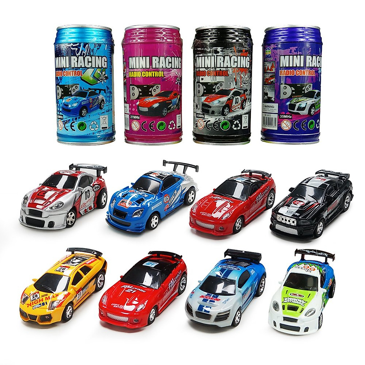 ARRIS Multicolor Coke Can Mini RC Radio Remote Control Micro Racing Car Hobby Vehicle Toy Gift (1pcs)