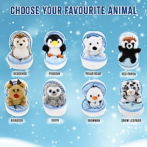 Made By Aliens Snowball Stuffed Surprise Zip Up Stuffed Animal – 6 inch Cute & Soft Plush Animal Toy – Perfect for Friends and Family All Ages Christmas Thanksgiving (Sloth)