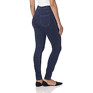 No nonsense Classic Leggings-Jeggings for Women with Real Back Pockets, High Waisted Stretch Jeans, Medium Wash Denim, X-Large