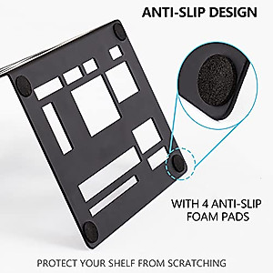 Book Ends, Bookends for Shelves, Book Holders for Office Kitchen Home Decorative,Bookends for Heavy Books,Metal Planet Bookends Black,Non Skid Book Stoppers