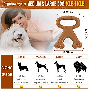 LoozeJel Dog Toys for Aggressive Chewers, Dog Chew Toys Indestructible, Durable Long Lasting Dog Toys, Beef Flavor, Dog Toys for Medium Large Dogs