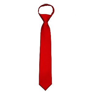 Buy Your Ties XL-ZIP-ADF-24 - Mens Extra Long Solid Zipper Necktie