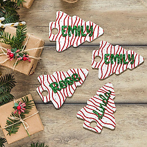 Christmas Tree Tumbler Name Tag, Customized Tumbler Name Tags, Christmas Tumbler Name Plate, Personalized Name ID Tags for 30oz 40oz Tumblers, Quencher Tumbler Name Plate