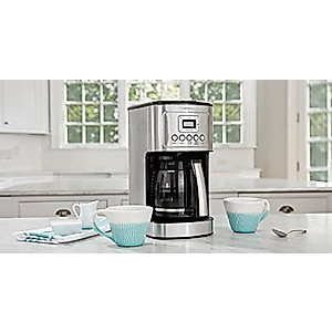 Coffee Maker by Cuisinart, 14-Cup Glass Carafe, Fully Automatic for Brew Strength Control & 1-4 Cup Setting, Stainless Steel, DCC-3200P1