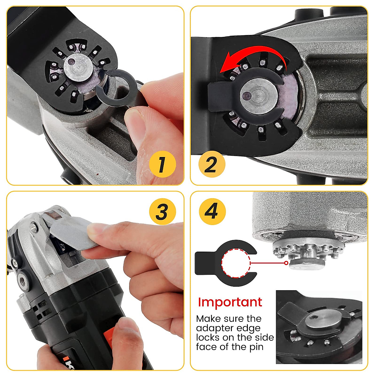 JTWEB 12PCS Titanium Oscillating Saw Blades, Multitool Blades for Cutting Hard Material, Metal Nails Wood and Plastic, Oscillating Tool Blades fit Dewalt Rockwell Milwaukee Makita Bosch