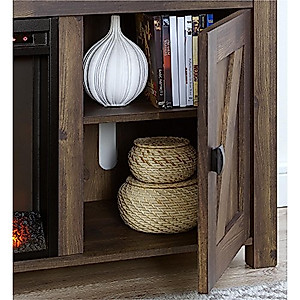 Ameriwood Home Farmington Electric Fireplace TV Console for TVs up to 60", Rustic