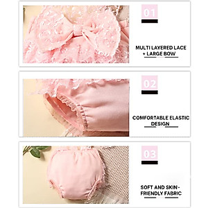 Newborn Photography Outfits Girl Newborn Photography Props Lace Romper Newborn Baby Photo Shoot Outfits Girls Photo Props YLSTEED (Strap Style - Pink)