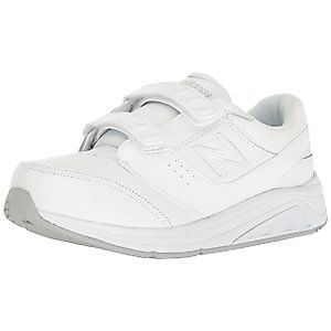 New Balance Women's 928 V3 Hook and Loop Walking Shoe, White/White, 7 Narrow