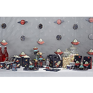 Ginger Ray Spaceship Paper Party Boxes Birthday Favour, 5 Pack