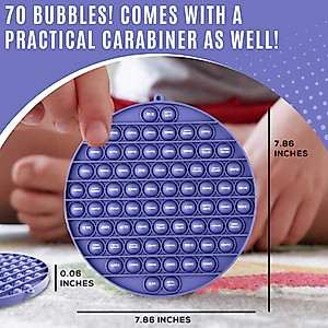 Kidmily 70 Popper Fidget Toy – Premium Montessori Popper for Bible – Fun Relaxing Bubble Pop Books of Bible with Carabiner – Soft Silicone Trivia Church Christian Game for Kids Baby Toddler - Pop It