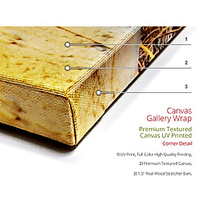 BOHU ARTS Clocktower Cottage Canvas Art Paintings Landscape Wall Art for Bedroom Livingroom Office Framed Ready to Hang